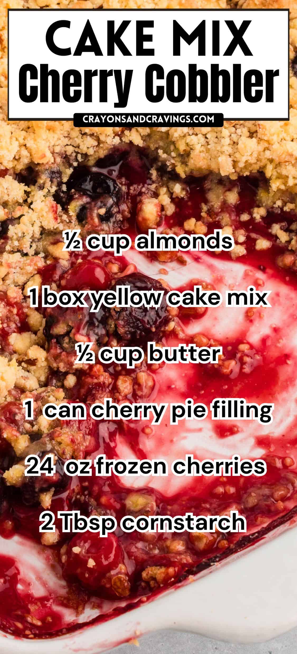 Easy Cherry Cobbler with Cake Mix
