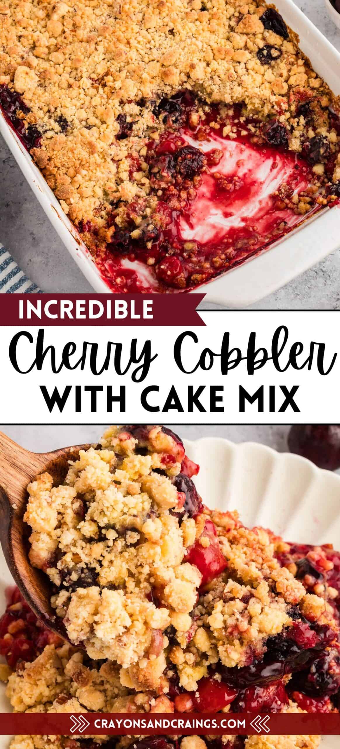 Easy Cherry Cobbler with Cake Mix